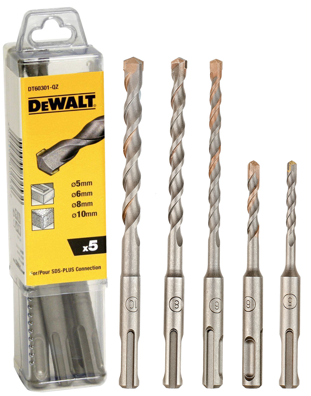 DeWALT zestaw wierteł do betonu SDS+ DT60301 5szt (DT60301) • Cena ... DeWALT zestaw wierteł do betonu SDS+ DT60301 5szt (DT60301) • Cena ...