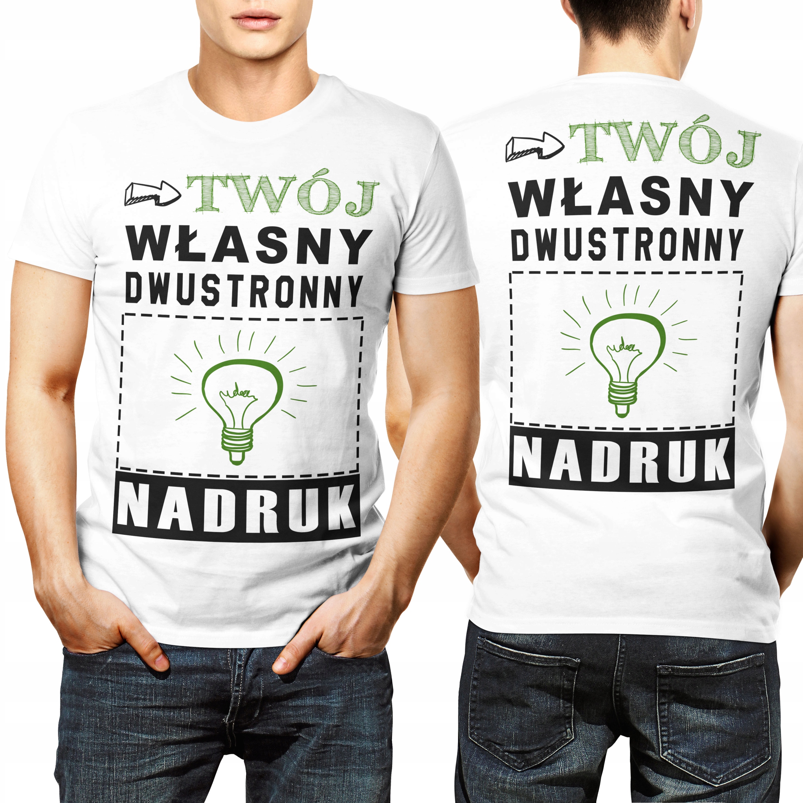 MĘSKA KOSZULKA Z WŁASNYM DWUSTRONNYM NADRUKIEM XL 7497630886 - Allegro.pl MĘSKA KOSZULKA Z WŁASNYM DWUSTRONNYM NADRUKIEM XL 7497630886 - Allegro.pl