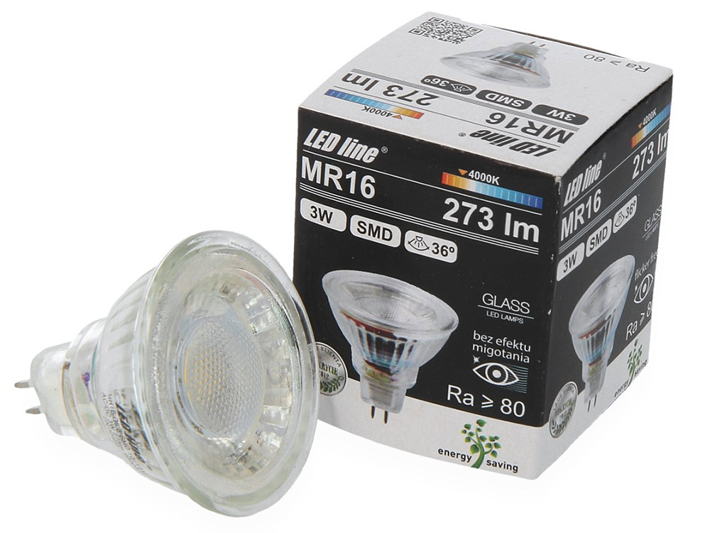 Żarówka Led Mr16 3w 36 273lm Szkło Dzienna 4000k 247798 • Cena