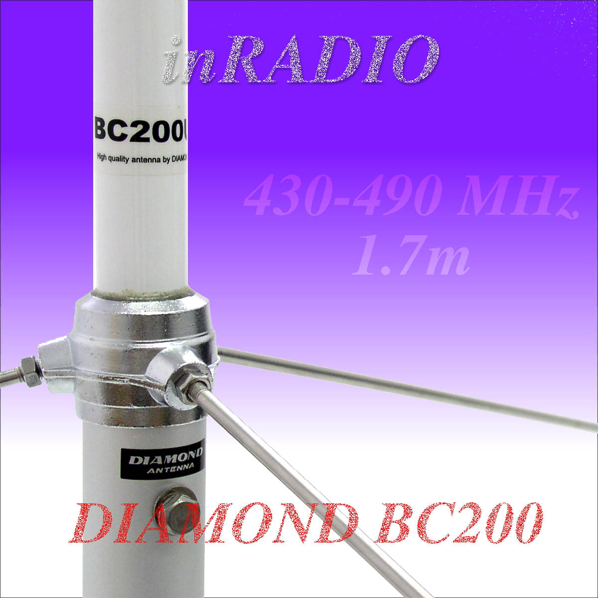 Diamond BC-200 antena UHF 430-490 3x5/8 200W 1,7m - 6800007271 ...