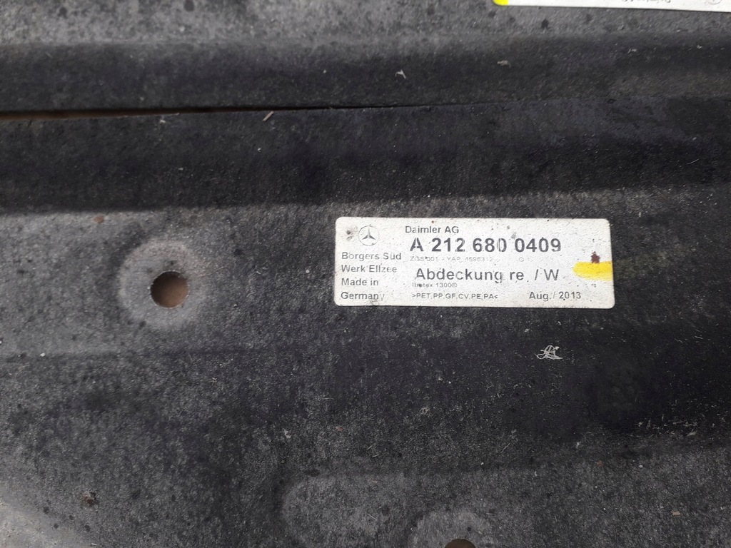 MERCEDES W212 W218 OSŁONA PODWOZIA A2126800409 - 7706170949 - oficjalne ...