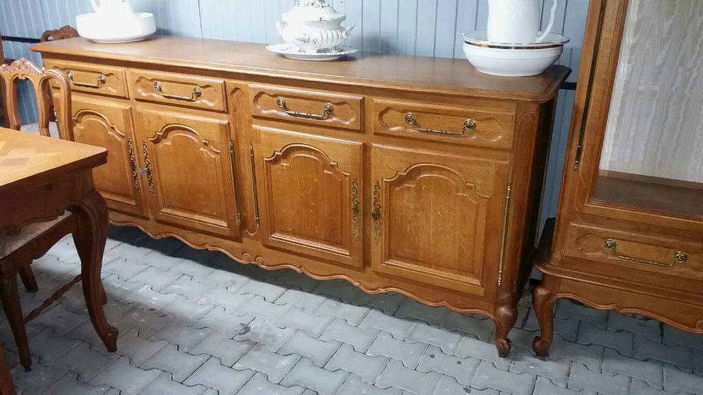 Meble dębowe ludwik-szafa,komoda,witryna - 7086956387 - oficjalne ...