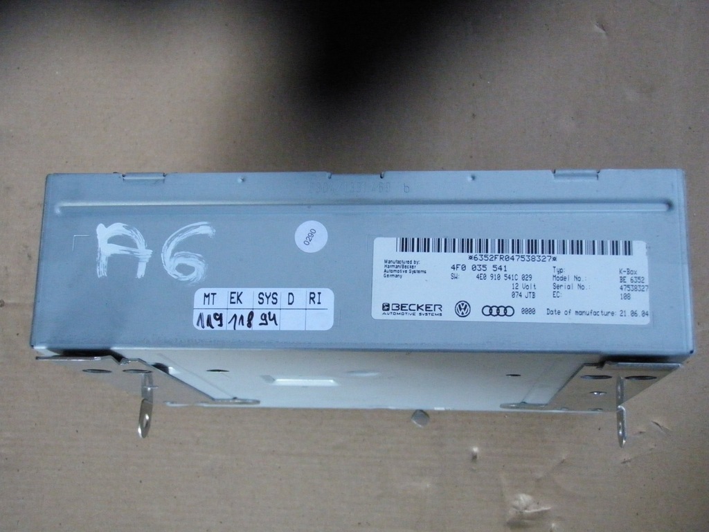 TUNER STEROWNIK RADIA AUDI A6 C6 A8 Q7 4FO035541 - 6667494762 - oficjalne archiwum Allegro