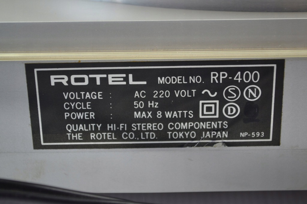 ROTEL RP-400 Belt Drive Turntable Gramofon - 7297331708 - oficjalne ...