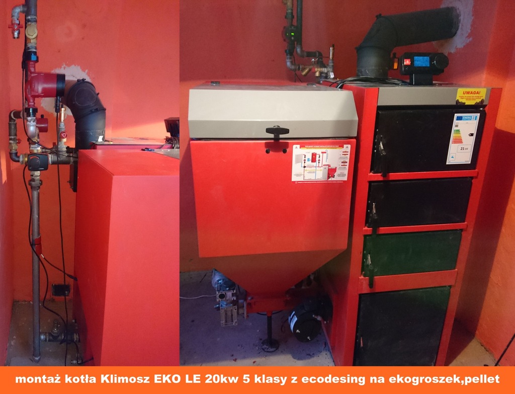 kocioł 5 klasy Klimosz Eko LE 10 ekogroszek pelet - 7377242045 ...
