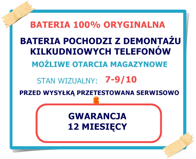 BATERIA NOKIA BLJ-1 BLJ-4 BMH-1 NHE9 3110 3810 - 7100595570 - oficjalne archiwum Allegro