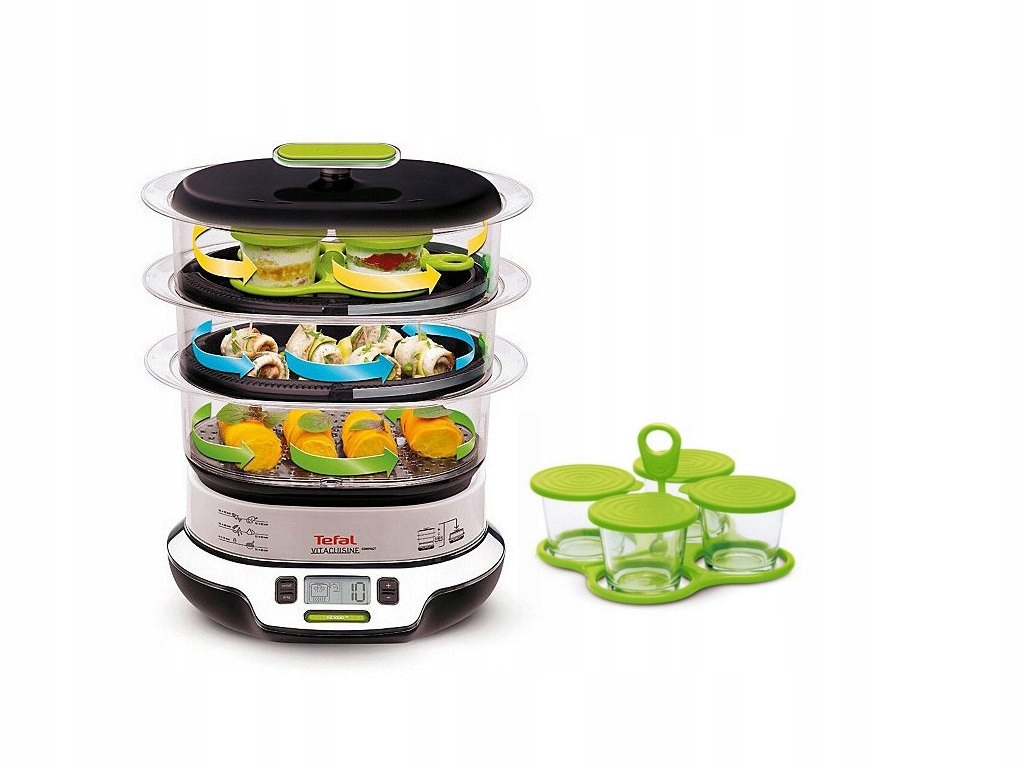 PAROWAR TEFAL VITACUISINE VS4003 KUBKI + PRZEPISY - 7372458339 ...