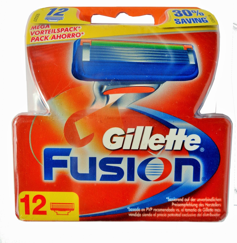 GILLETTE FUSION 12 SZT. EUROPE UNION. - 7057297051 - oficjalne archiwum ...