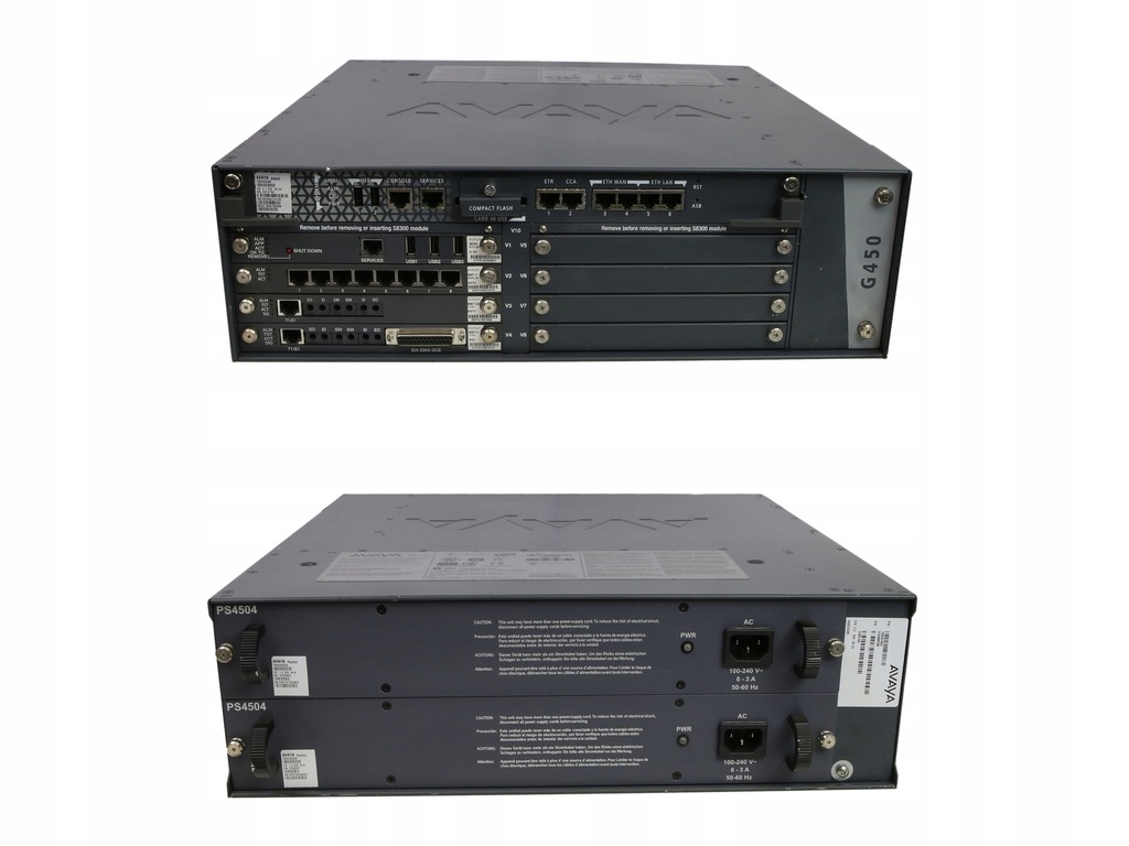 Avaya G450 Media Gateway with Modules and Power Su - 7485108026 ...