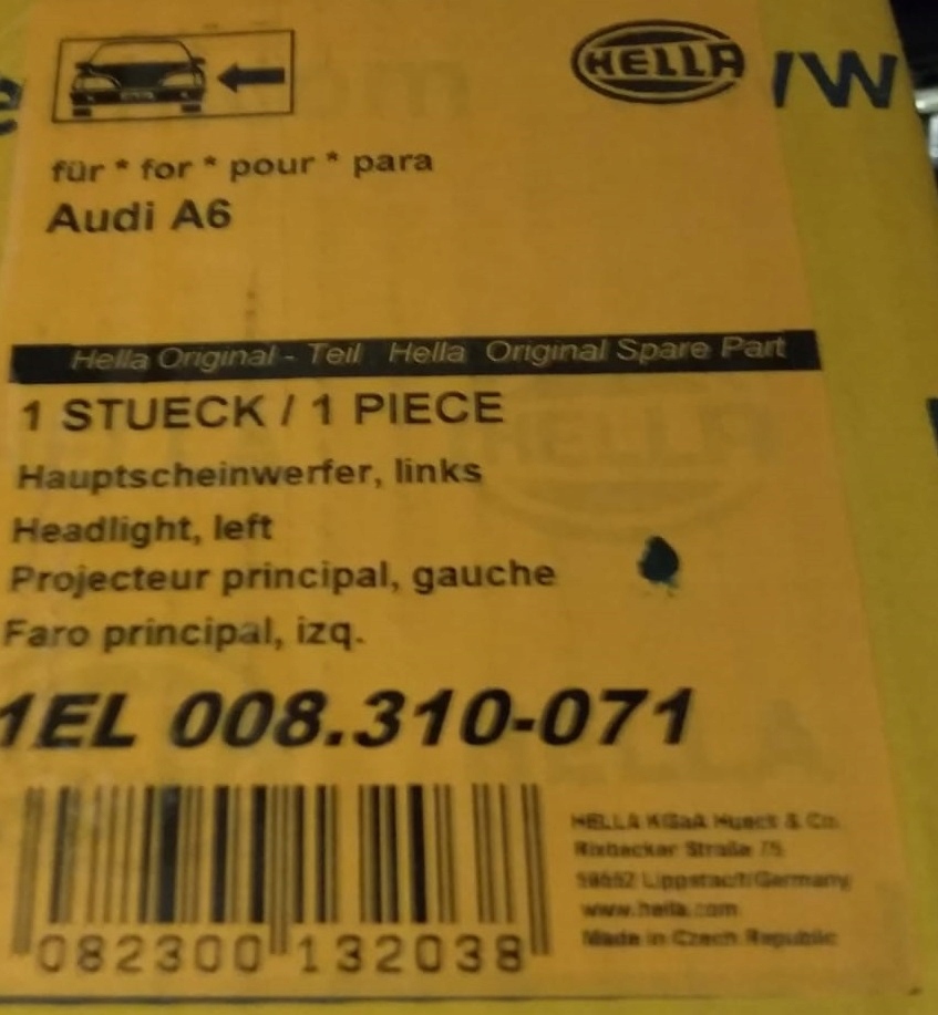 HELLA Reflektor lewy przód AUDI A6 C5 98-05 XENON - 7733414358 ...