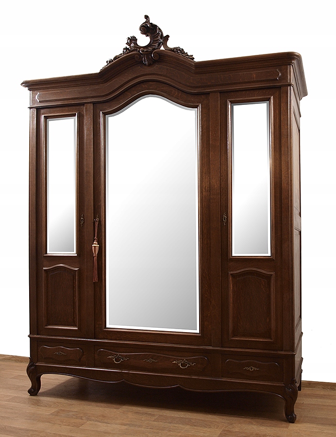 SZAFA ROCAILLE XIX w FRANCJA 3 lustra szufl. rzeźb - 7665479302 ...