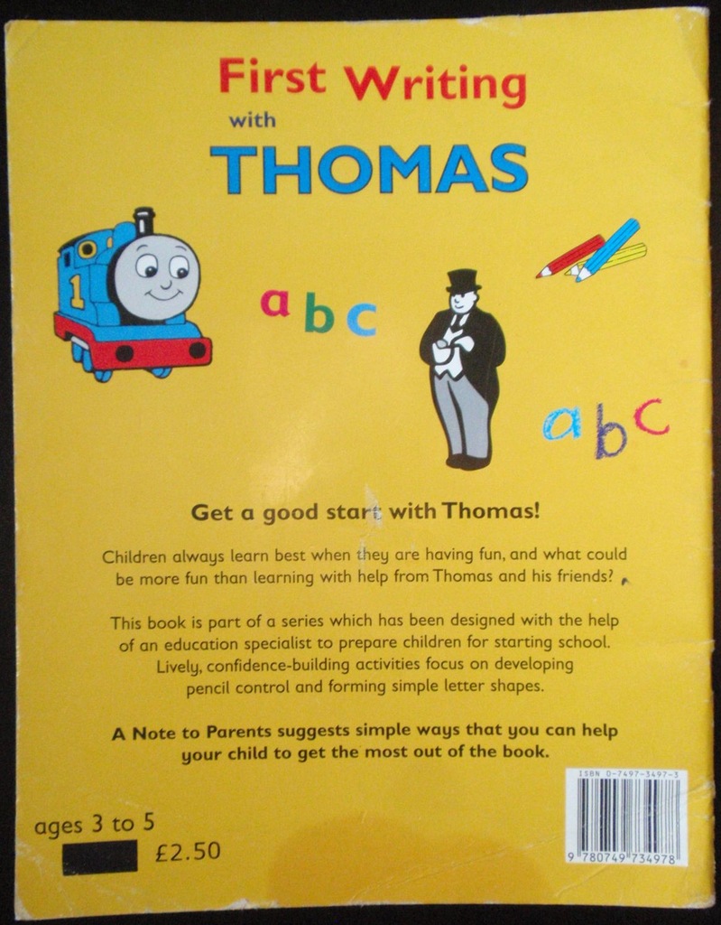 FIRST WRITING WITH THOMAS & Friends TANIAwysył - 7263185485 - oficjalne ...