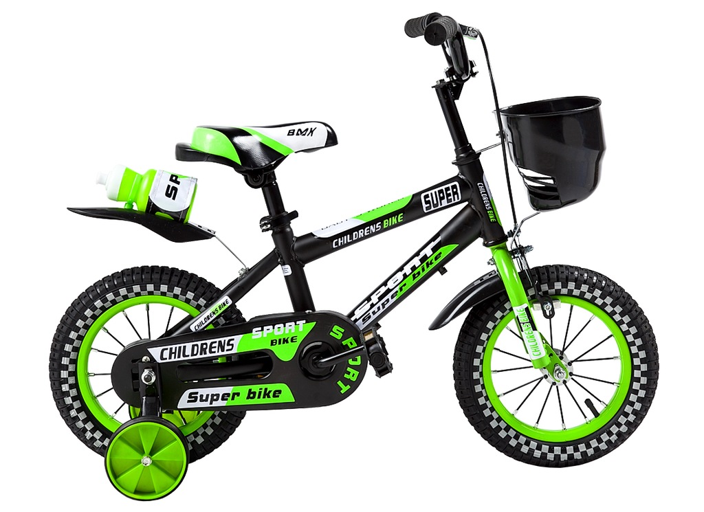 ROWEREK 12 CALI BMX ROWER Z BIDONEM BOCZNE KOŁA - 7415615314 ...