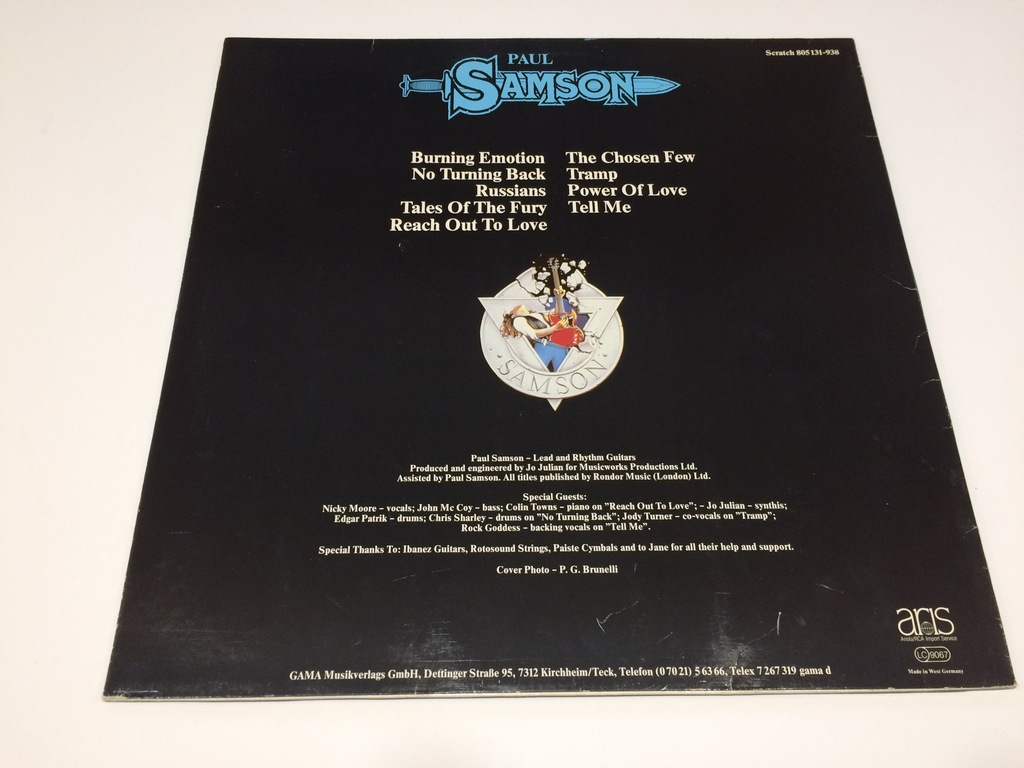 Paul Samson Joint Forces ///GER.1986r. LP EX+ 1473 - 7434190912 ...