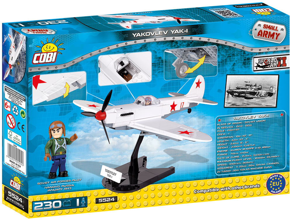 COBI SMALL ARMY SAMOLOT SOVIET YAKOVLEV YAK-1 5524 - 6710681527 ...