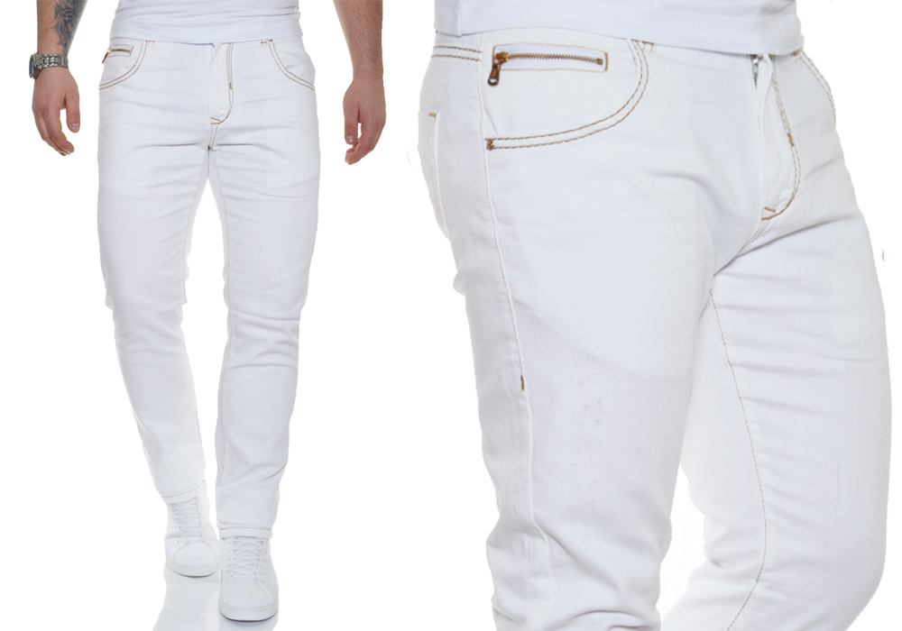 Spodnie Męskie Jeans Mondo Exclusive Białe NOWOŚĆ - 7333504899 ...