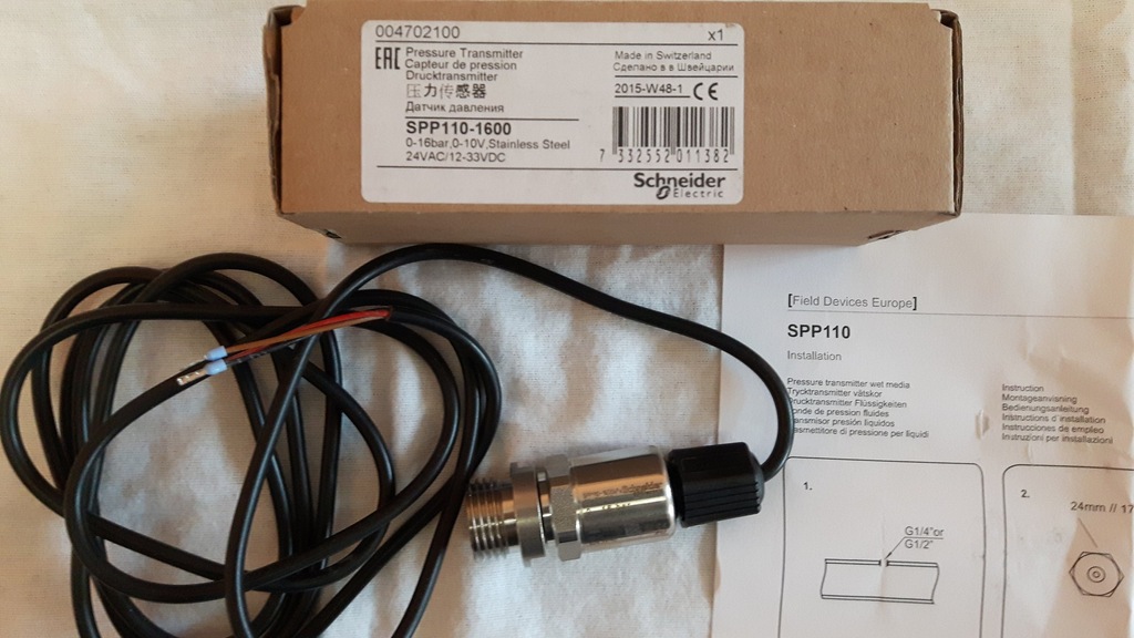 PRZETWORNIK CIŚNIENIA CIECZY SPP110-1600 SCHNEIDER - 7235100674 ...