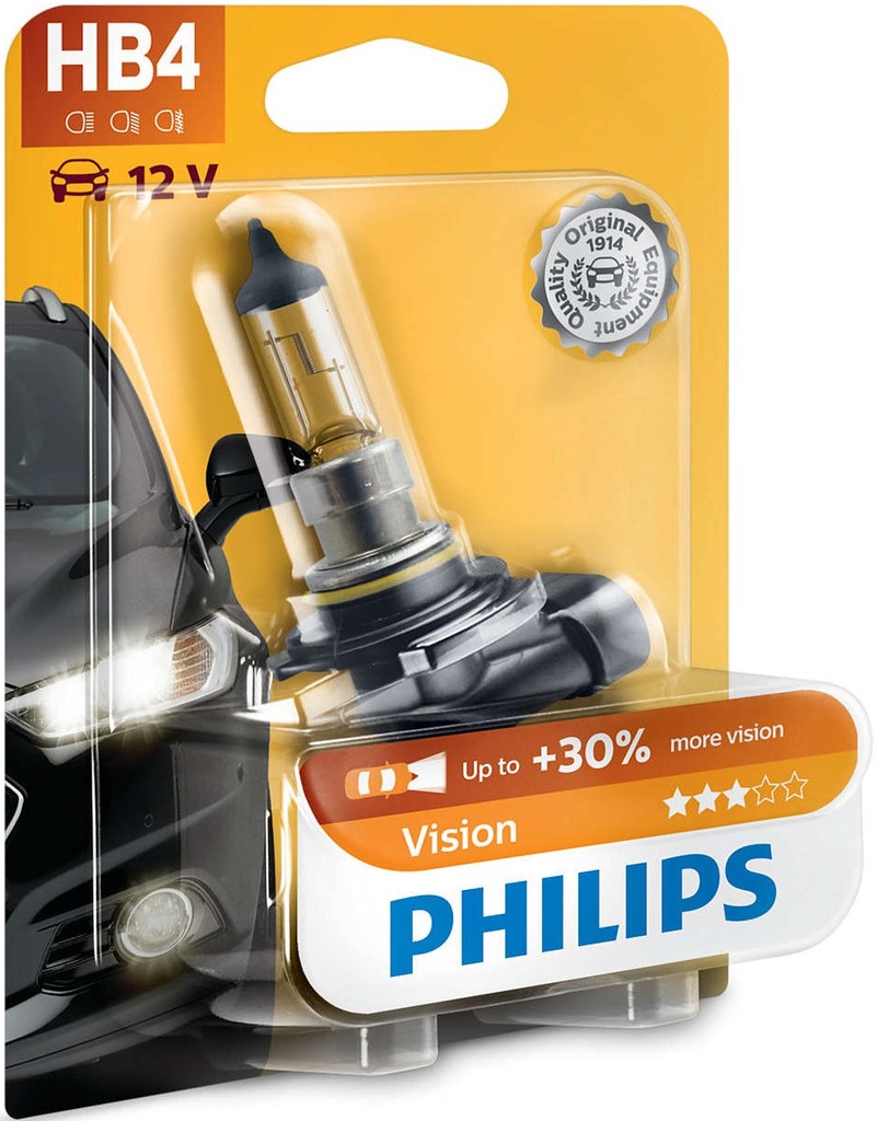 PHILIPS HB4 VISION PREMIUM blister +30% 9006PRB1 - 6877639926 ...