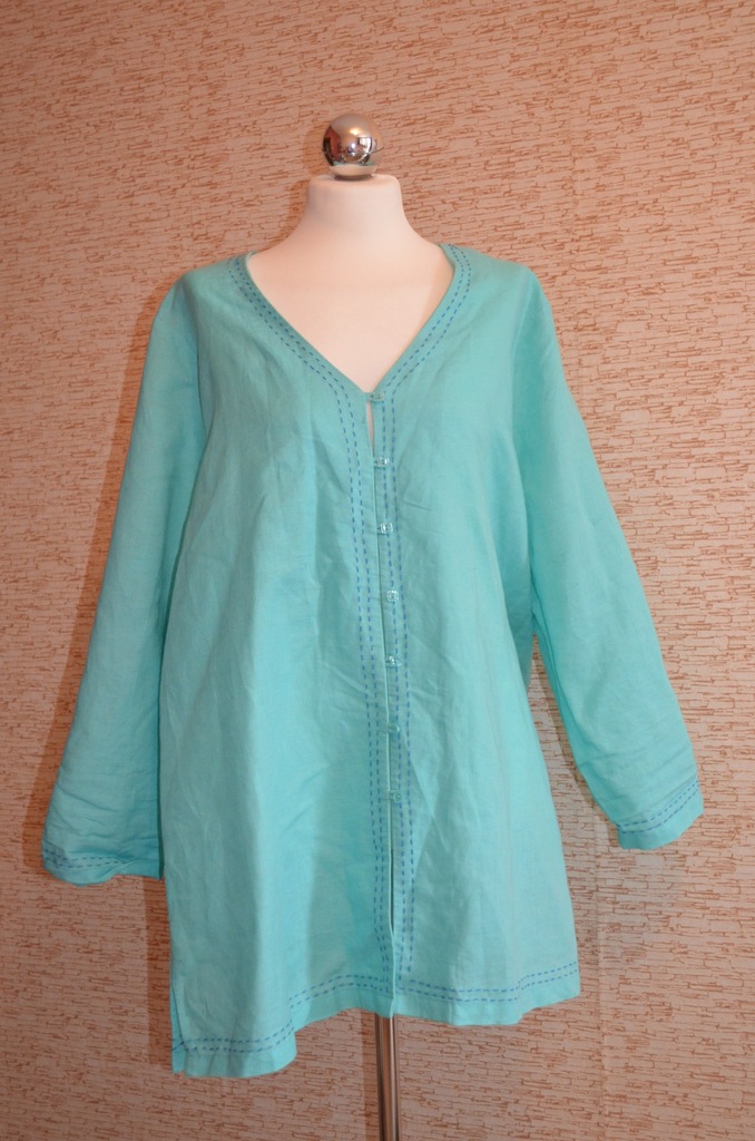 ANN HARVEY LNIANA TUNIKA OVERSIZE LEN MIĘTOWA DUŻA - 7446947775 ...