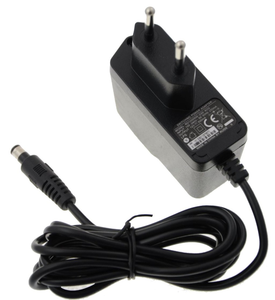 zasilacz RD 12V 0.5A 500mA LED MODEM 5.5/2.1 - 7006495190 - oficjalne archiwum Allegro