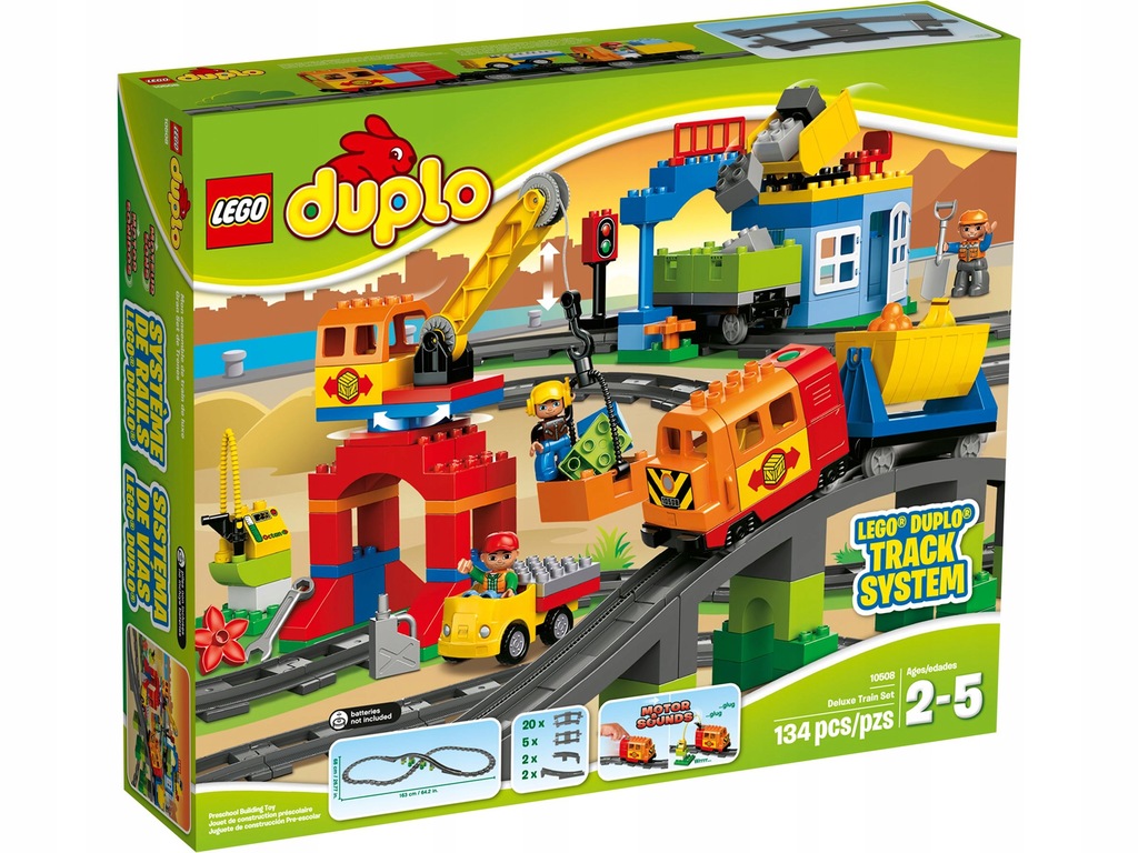 LEGO DUPLO 10508 POCIĄG DELUXE KOLEJKA+PAKA HARIBO - 7641300668 ...