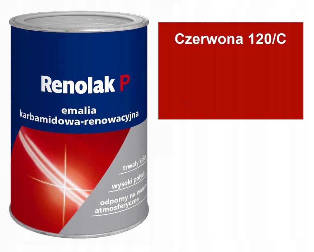 RENOLAK P 1L Autorenolak renowacyjna CZERWONY 120C - 7345503388 ...